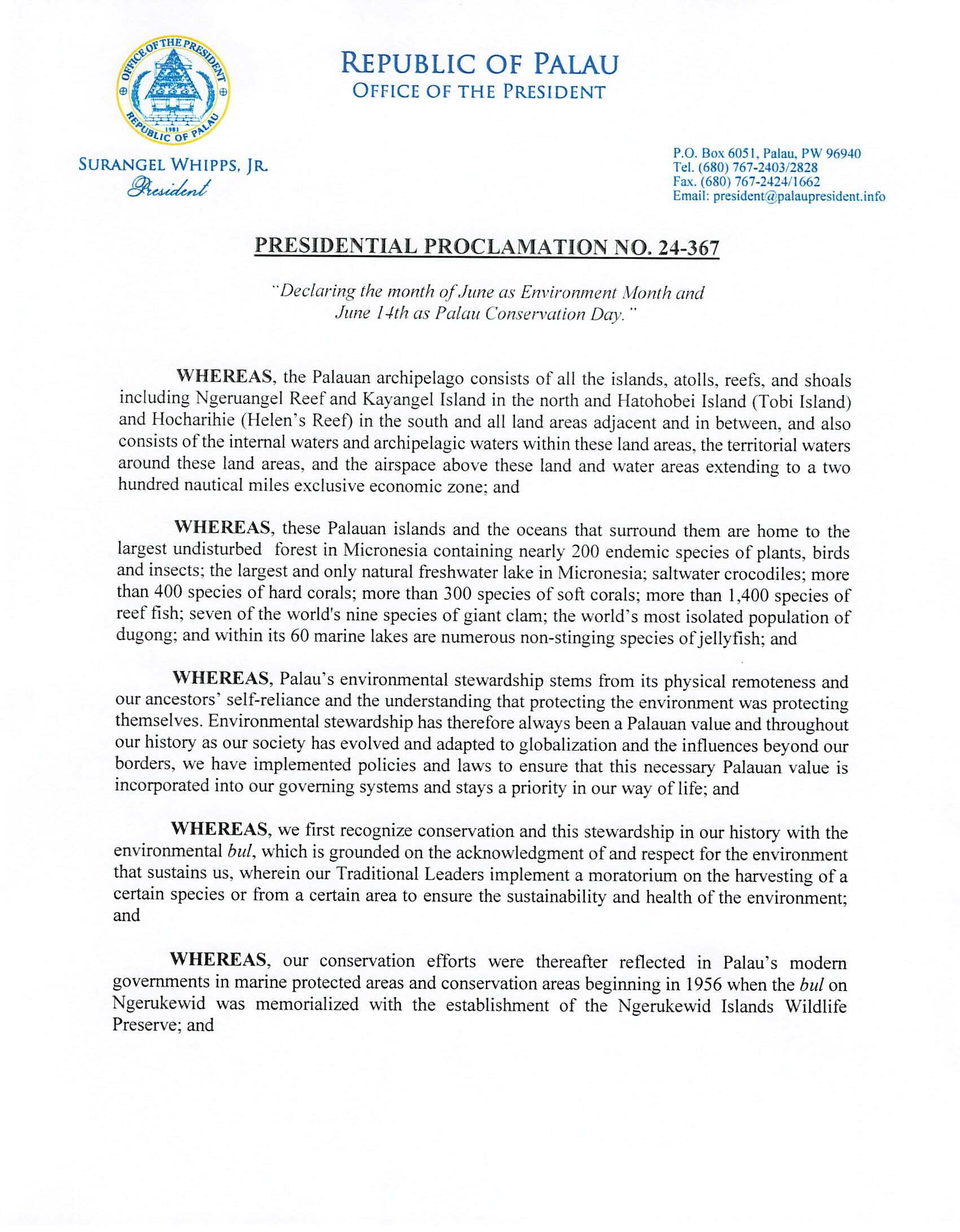 Presidential Proclamation No. 24-367 "Declaring the month of June as ...