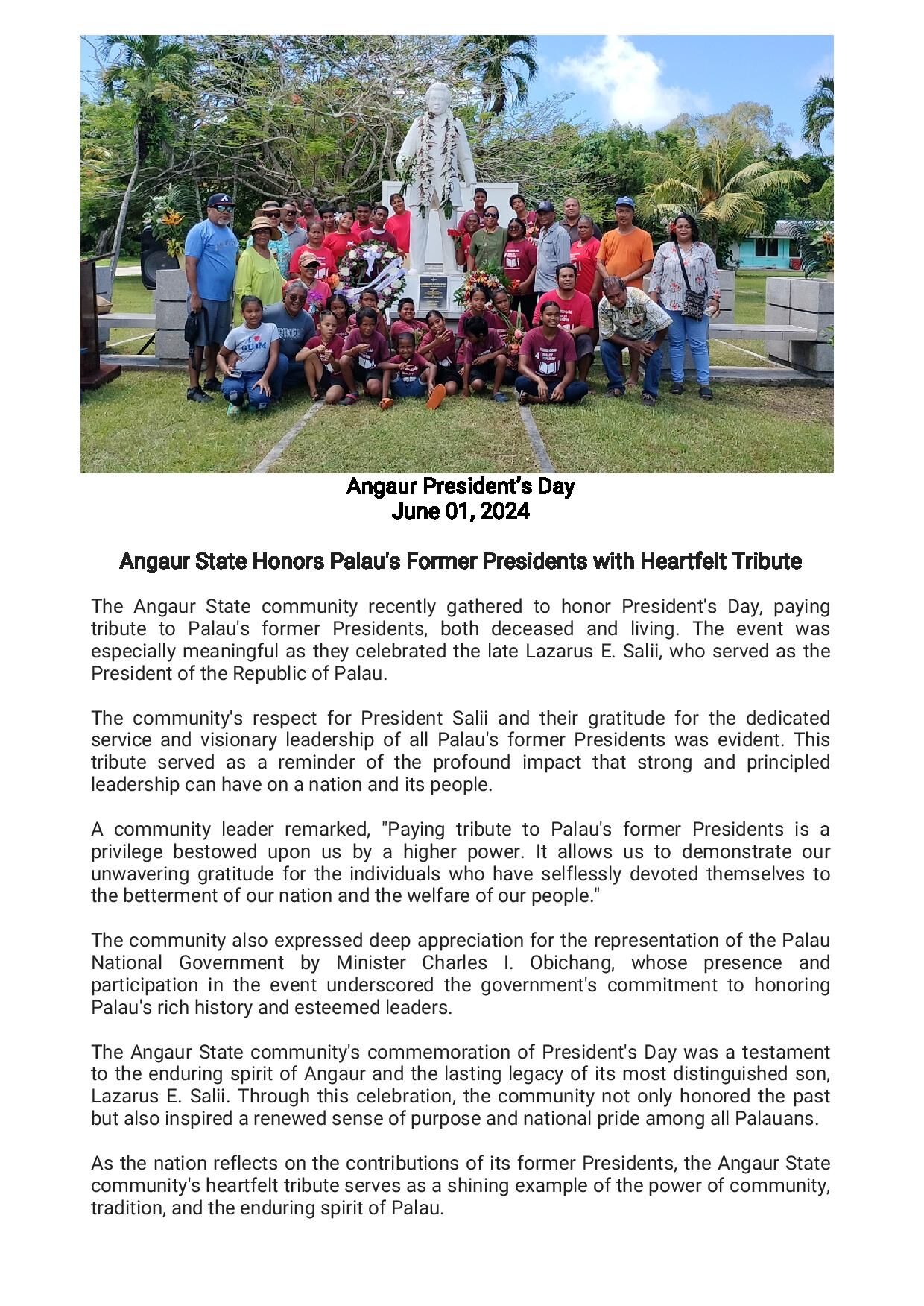 Angaur President Day