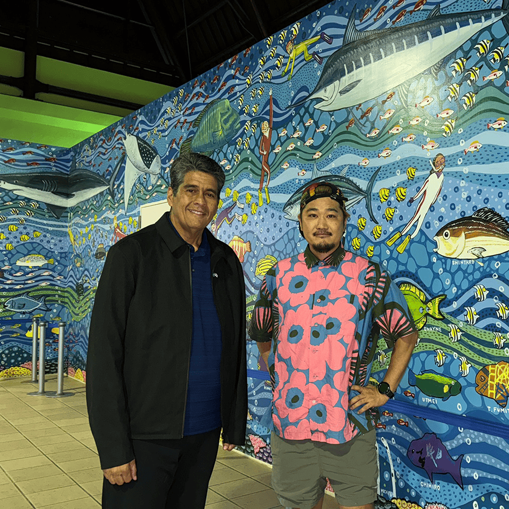 Japanese Artist Brings Color to Palau Airport
